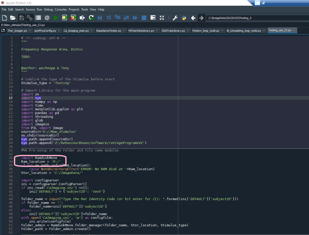 How to use the recording software for CI stimulus Calcium Imaging? | HK Auditory Neuroscience